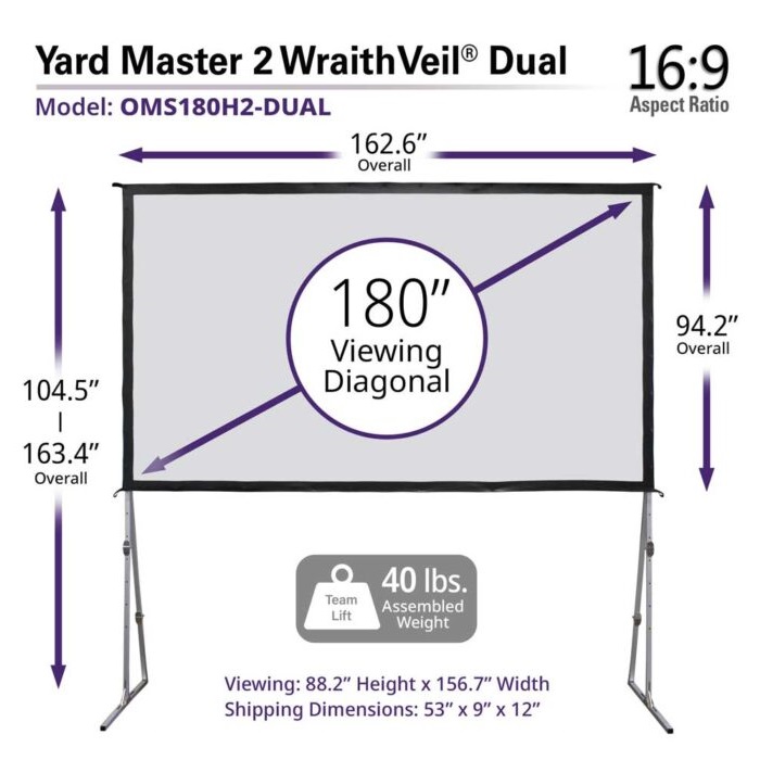 Màn chiếu khung gấp 180-inch Elite Screens OMS180H2-DUAL - SIEU THI ...