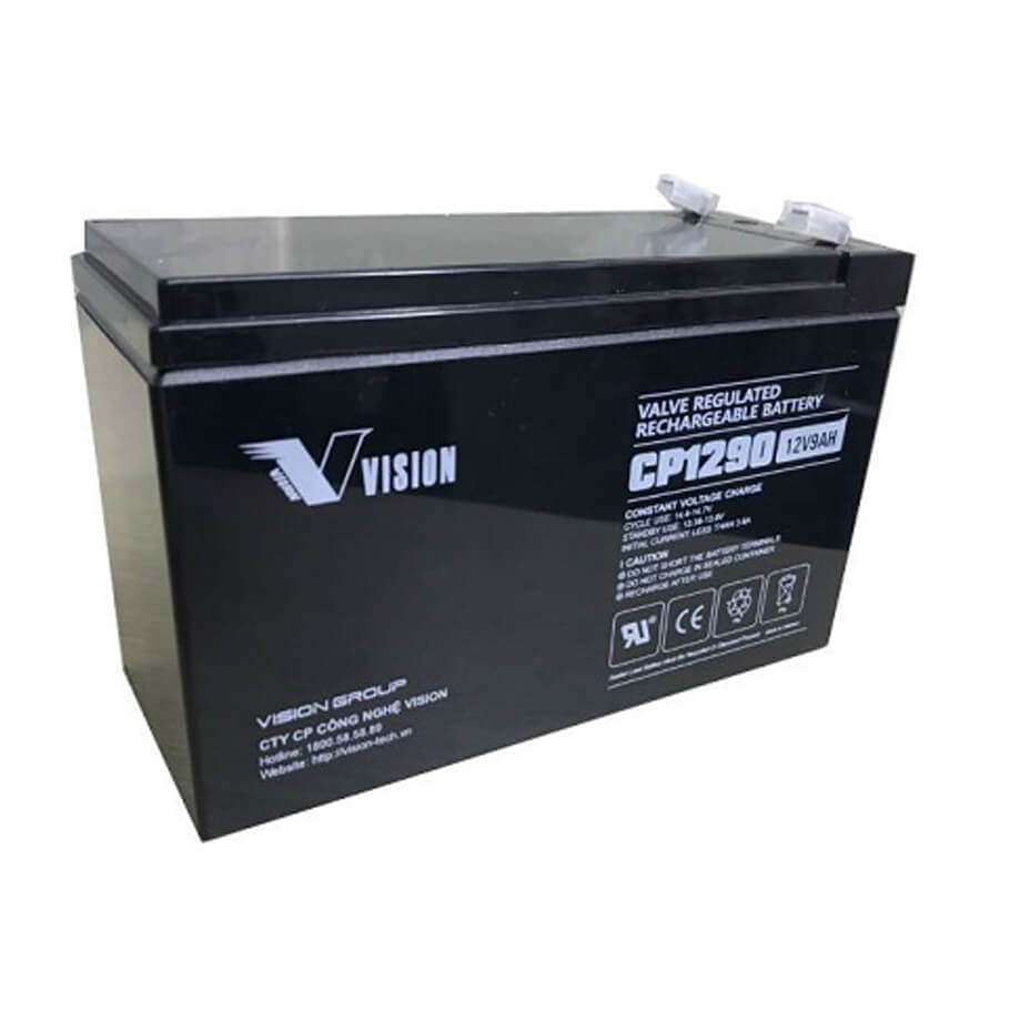 Ắc quy 12V-9Ah VISION CP1290 - Chính Hãng, Giá Tốt | SieuThiVienThong